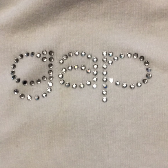 GAP | Shirts & Tops | Nwts Gap White Rhinestone Gap In Center Sz 8 ...